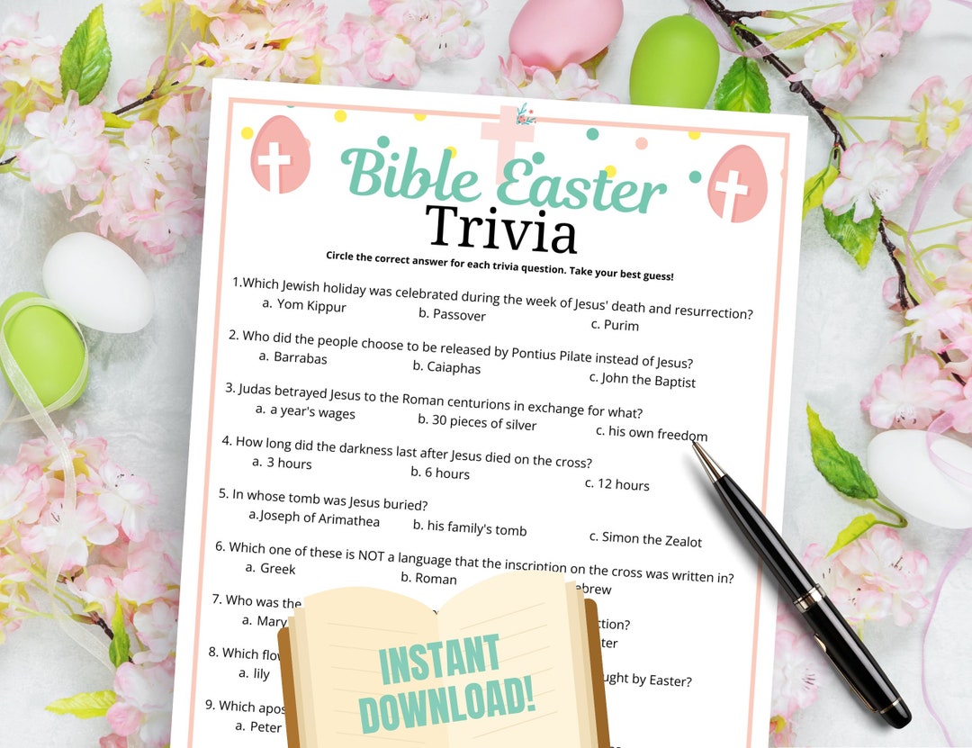 Bible Easter Trivia Game: Christian Quiz (digital Download) - Etsy