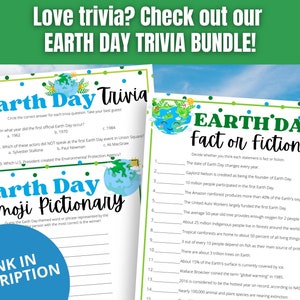 Earth Day Emoji Pictionary Game, Fun Earth Day Trivia Game Printable ...