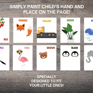 My Colors Handprint Craft Book: Preschool Art Templates (digital ...