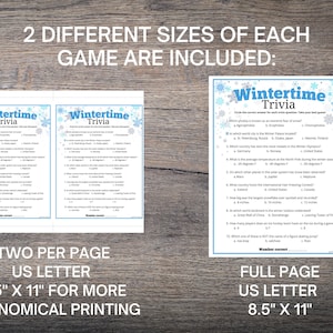 Winter Trivia Game BUNDLE, Winter True or False, Winter Party Games for ...