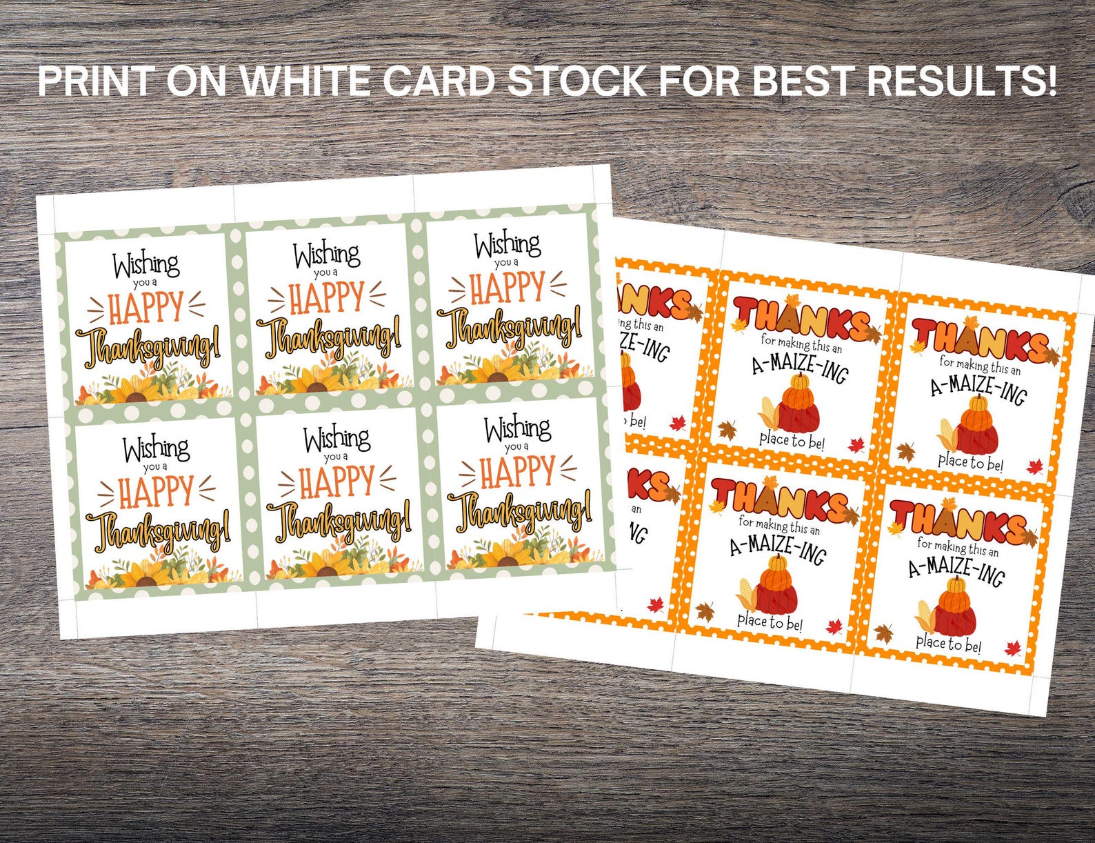 Thanksgiving Staff Appreciation Treat Tags: 9 Festive Designs (digital ...