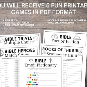 Bible Trivia Games BUNDLE, Bible Games for Youth Group, Women's ...