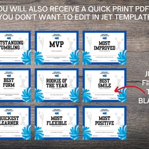 Editable Cheerleading Award Certificates: End of Season Team Awards ...