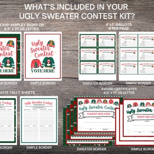 Ugly Sweater Contest Kit, Ugly Sweater Awards, Ugly Sweater Contest ...