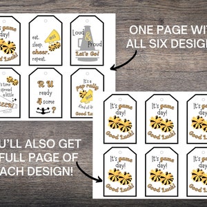 Cheerleading Treat Tags: Cheer Squad Goodie Bag Tags (PDF) - Etsy