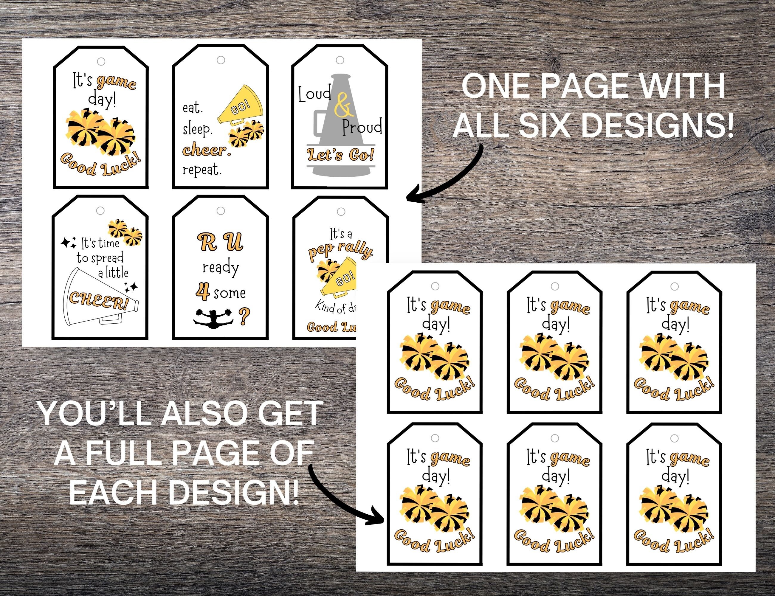 Cheerleading Treat Tags: Cheer Squad Goodie Bag Tags (PDF) - Etsy