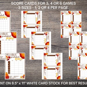 Thanksgiving Bunco MEGA Bundle: Printable Scorecards, Tally Sheets and ...