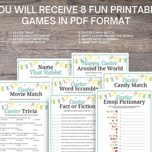 Easter TRIVIA 8-game BUNDLE, Fun Easter Trivia Questions and Answers ...