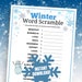 Winter Word Scramble Game: Holiday Party Activity (PDF) - Etsy