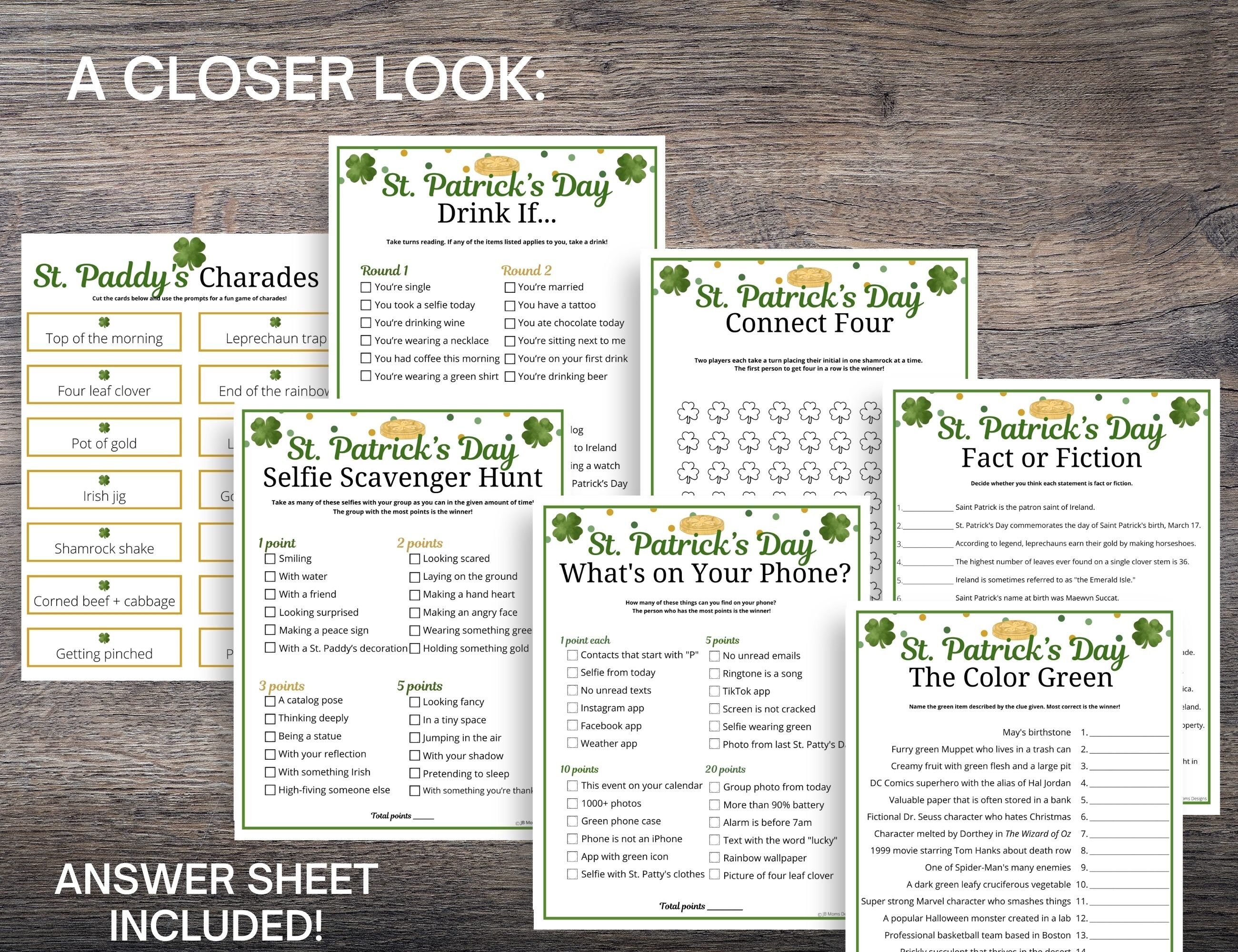 St. Patrick's Day Games MEGA Bundle: 60 Fun Party Activities and ...