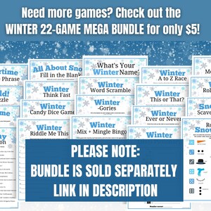 Winter Word Scramble Game for Kids, Teens, & Adults, Winter Class Party ...