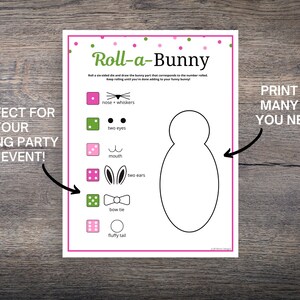 Spring Roll a Bunny Game, Fun Spring Game for Class Party, Classroom ...