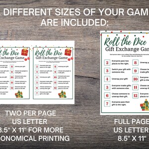 Holiday Roll the Dice Gift Exchange Game: Christmas Party Activity ...