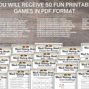 Black History Month Games MEGA Bundle: Trivia, Party Games and ...
