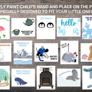 Winter Handprint Craft Bundle, Winter Handprint Art, Snowman Preschool ...