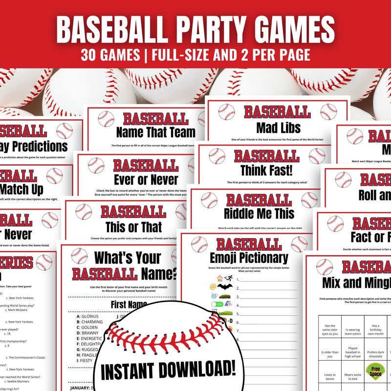 Baseball Party - Etsy