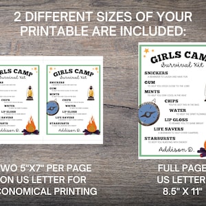 Girls Camp Survival Kit, LDS Girls Camp Gifts, Young Women's Camp Treat ...