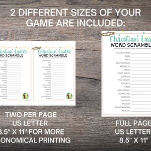 Bible Easter Word Scramble Game Religious Easter Printable - Etsy