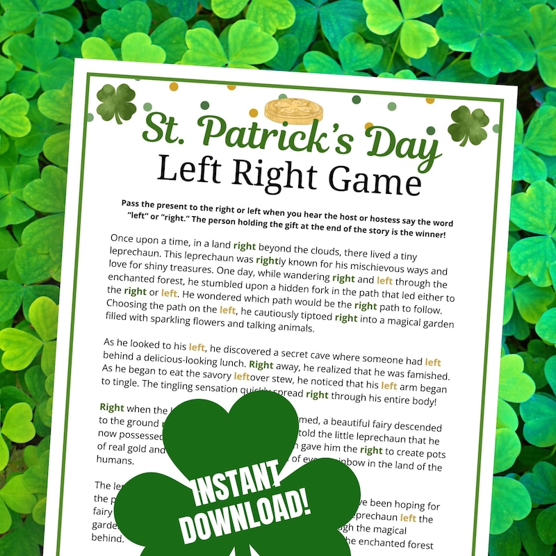 Left Right Story Game Office Party - Etsy