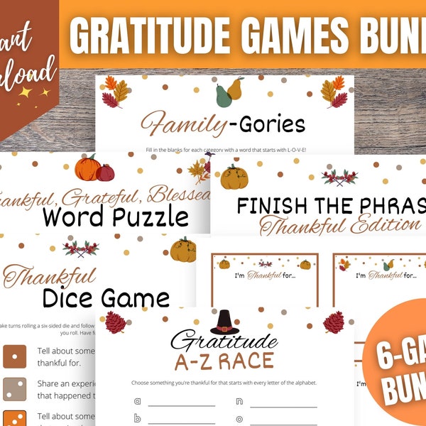 Thanksgiving Games - Etsy