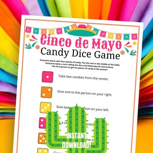 Cinco De Mayo Candy Dice Game, Fun Cinco De Mayo Game for Kids & Teens ...
