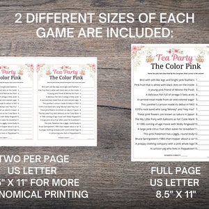 Tea Party Games MEGA Bundle: 35 Printable Activities (digital Download ...