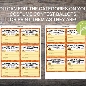 Pumpkin Carving Contest Kit: Editable Awards, Ballots, Certificates ...