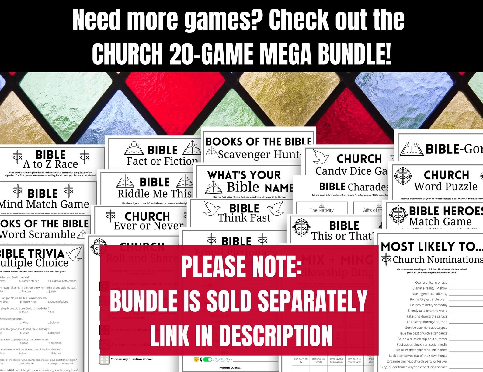 Books of the Bible Scavenger Hunt Game Fun Printable Bible - Etsy