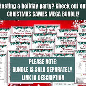 Christmas Gift Exchange Game Cards, Holiday Party (digital Download) - Etsy