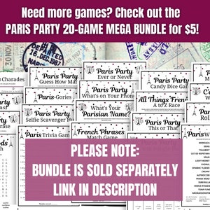 Paris Party Mix and Mingle Bingo Game, Find Someone Who, Find the Guest ...