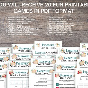 Passover Games MEGA BUNDLE: Seder Dinner Activities (printables) - Etsy