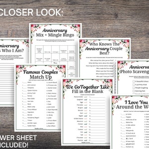 Anniversary Games MEGA BUNDLE, Anniversary Party Games, Wedding ...