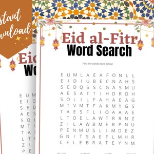 Eid Al-fitr Word Search Game, Printable Eid Game for Kids, Teens ...
