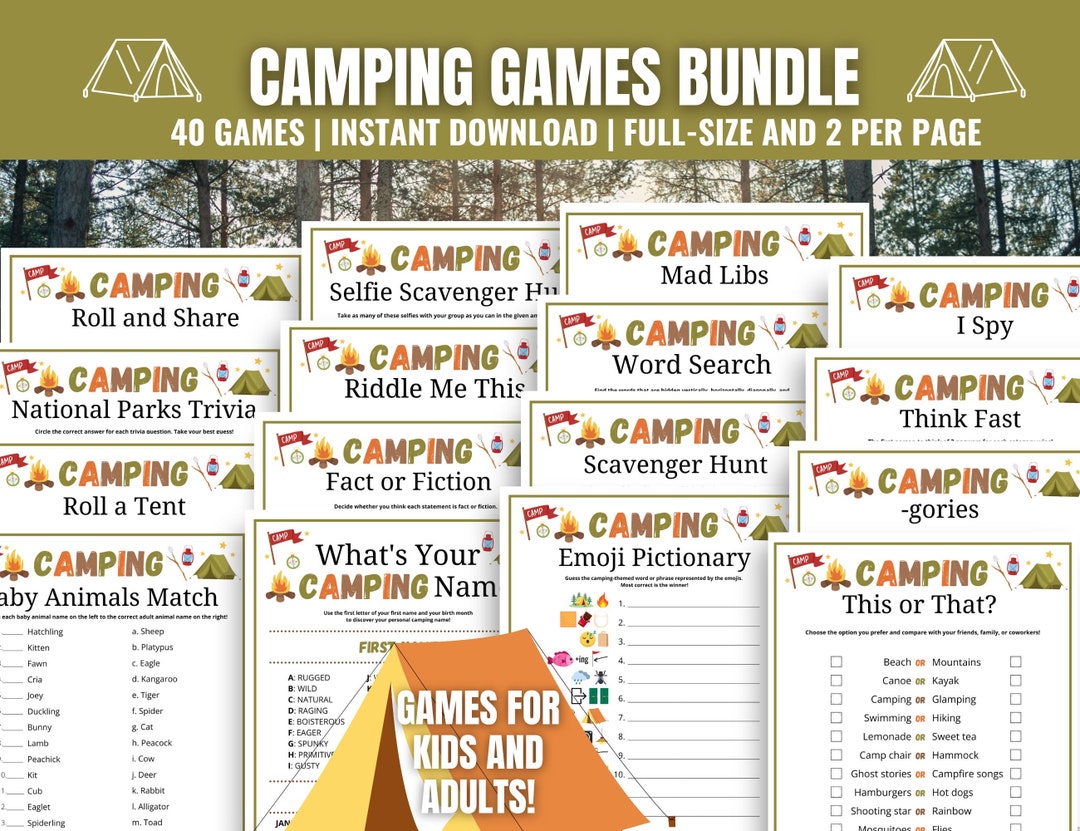 Camping Games, Camping Games for Kids, Adults, Families, Fun Camping ...