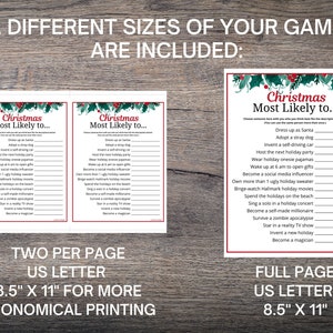 Christmas Most Likely Game, Christmas Party Guest Game, Christmas ...