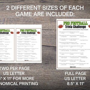 Pro Football Party MEGA Bundle: 30 Printable Games and Activities ...