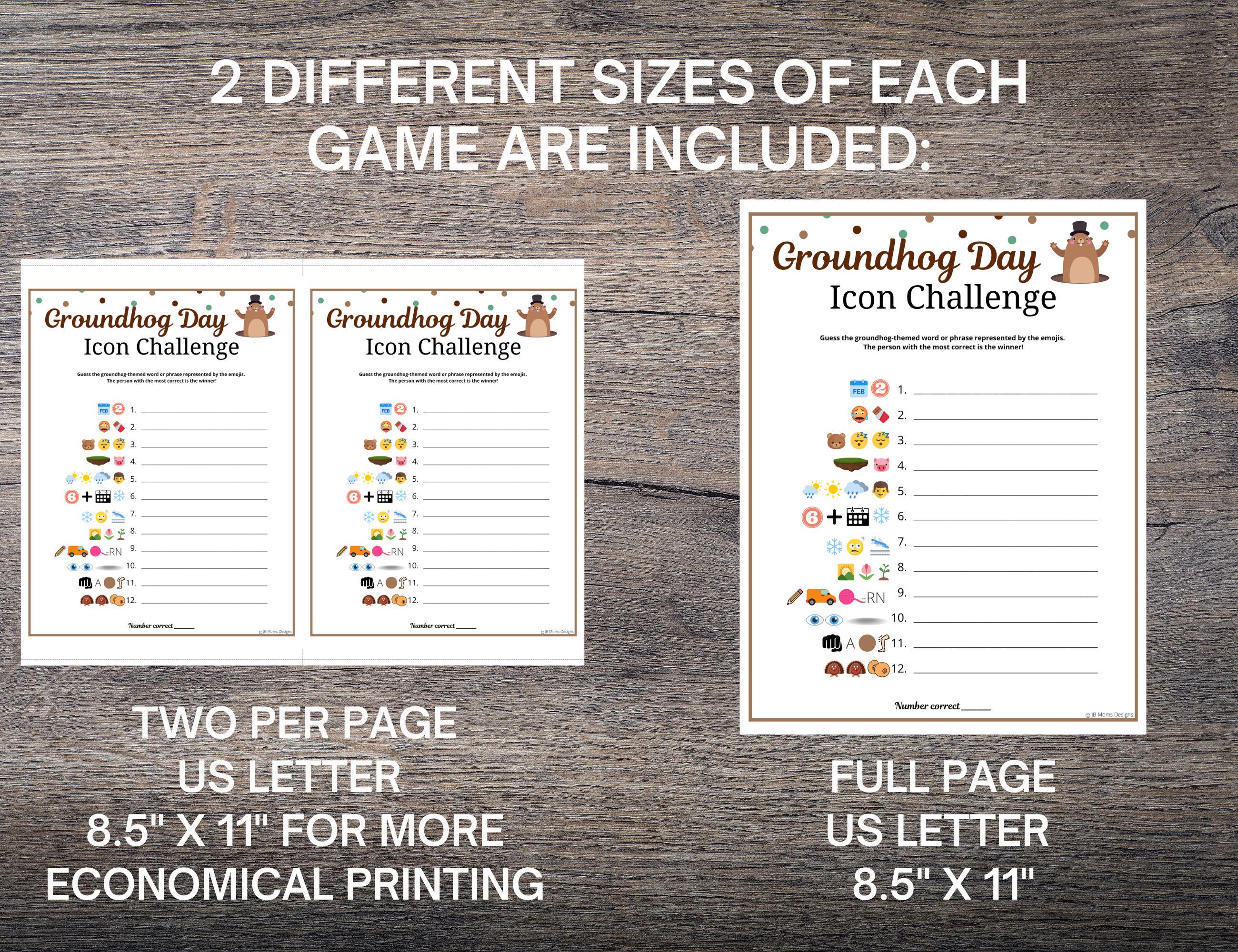 Groundhog Day Games MEGA Bundle: 60 Printable Party Activities and ...