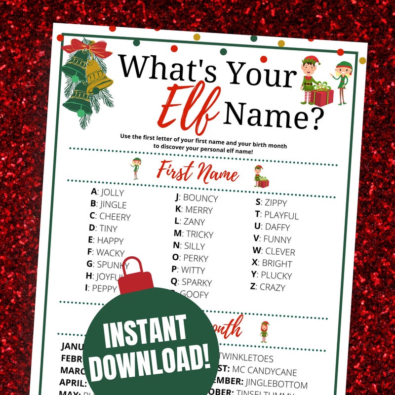 Whats Your Elf Name - Etsy