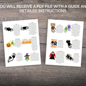 Halloween Handprint Craft Templates, Halloween Handprint Art, Printable ...