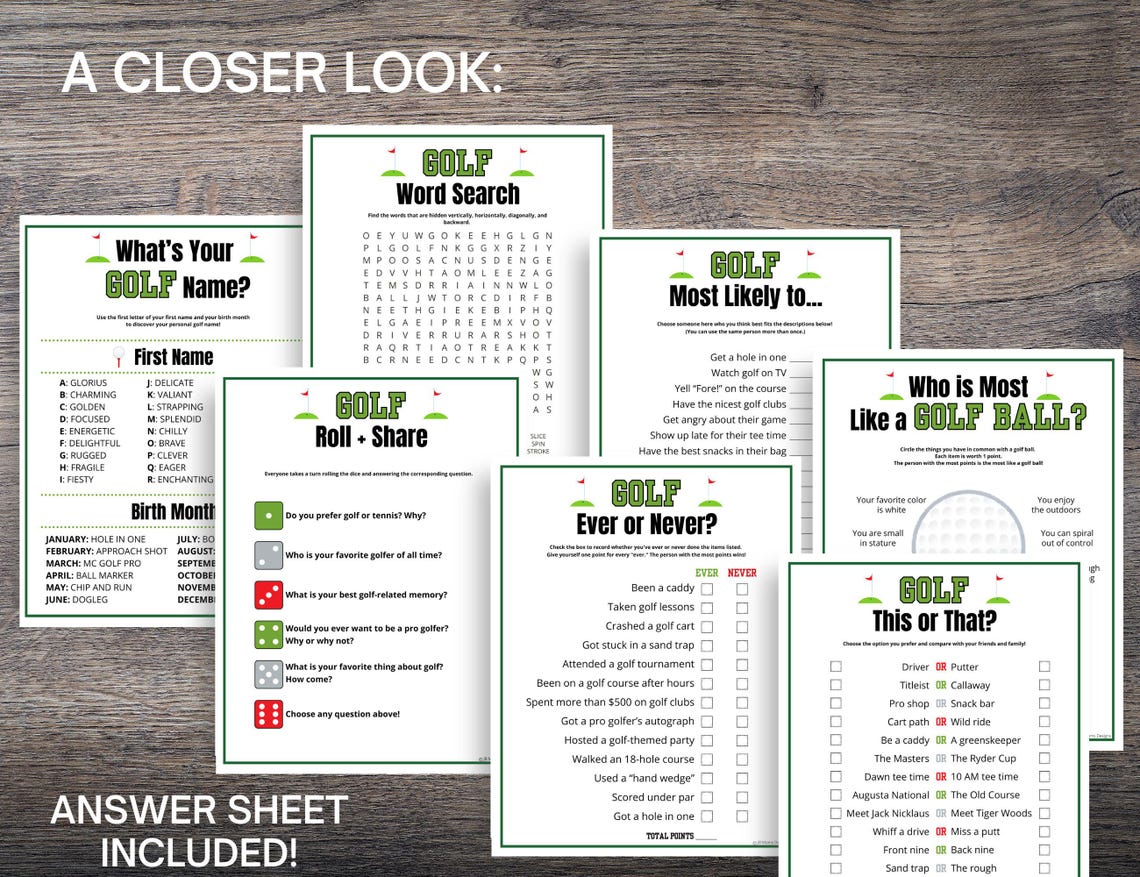 Golf Party Games MEGA Bundle: Trivia, Emoji Pictionary, and More ...