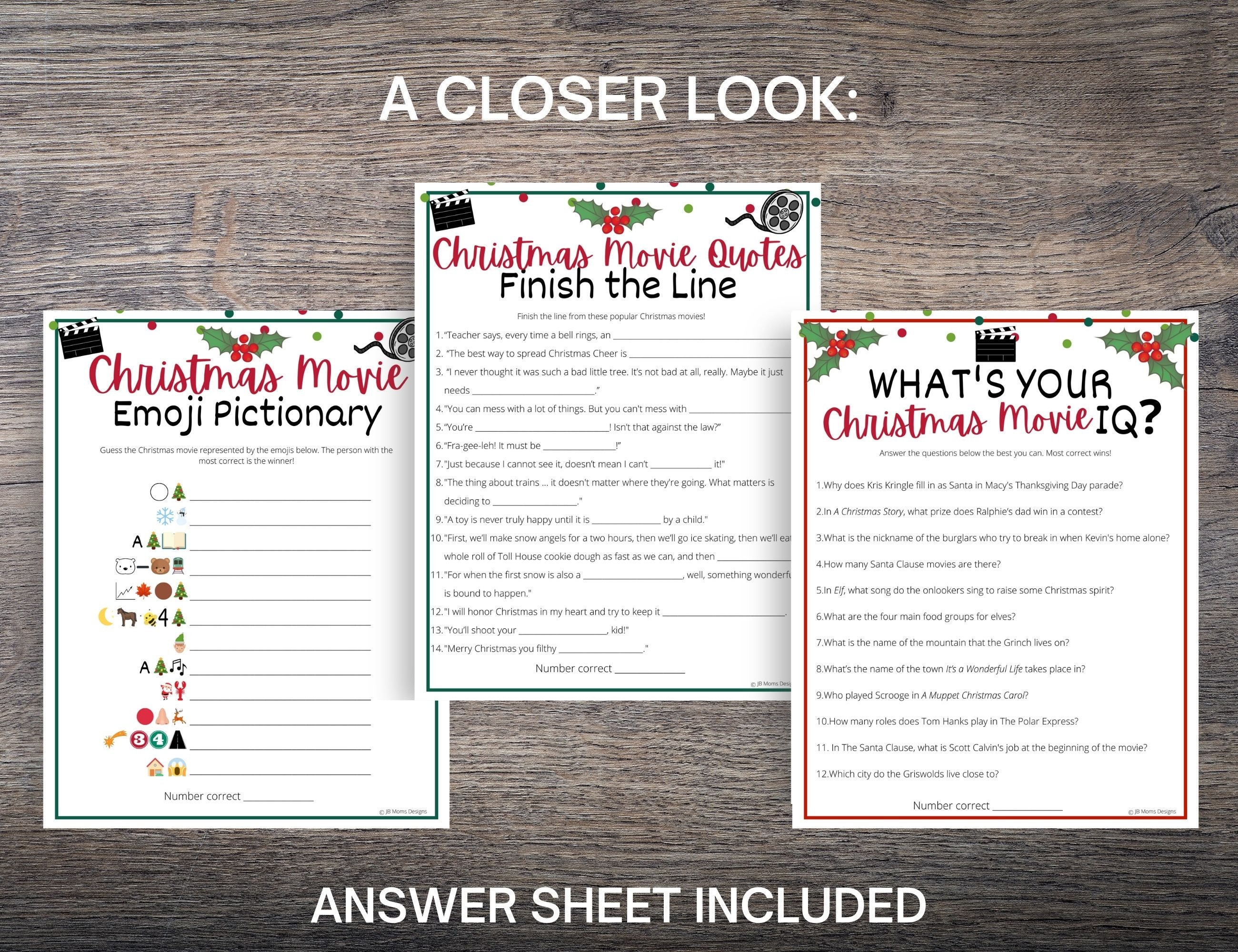 Christmas Trivia Games MEGA BUNDLE: Printable Holiday Quizzes for Teens ...