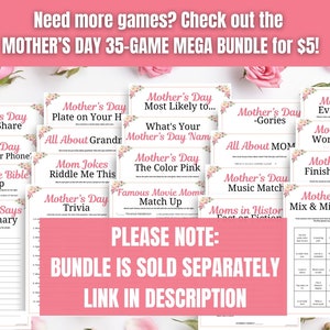 All About Mom Quiz, All About Grandma Game, Fun Mother's Day Printable ...