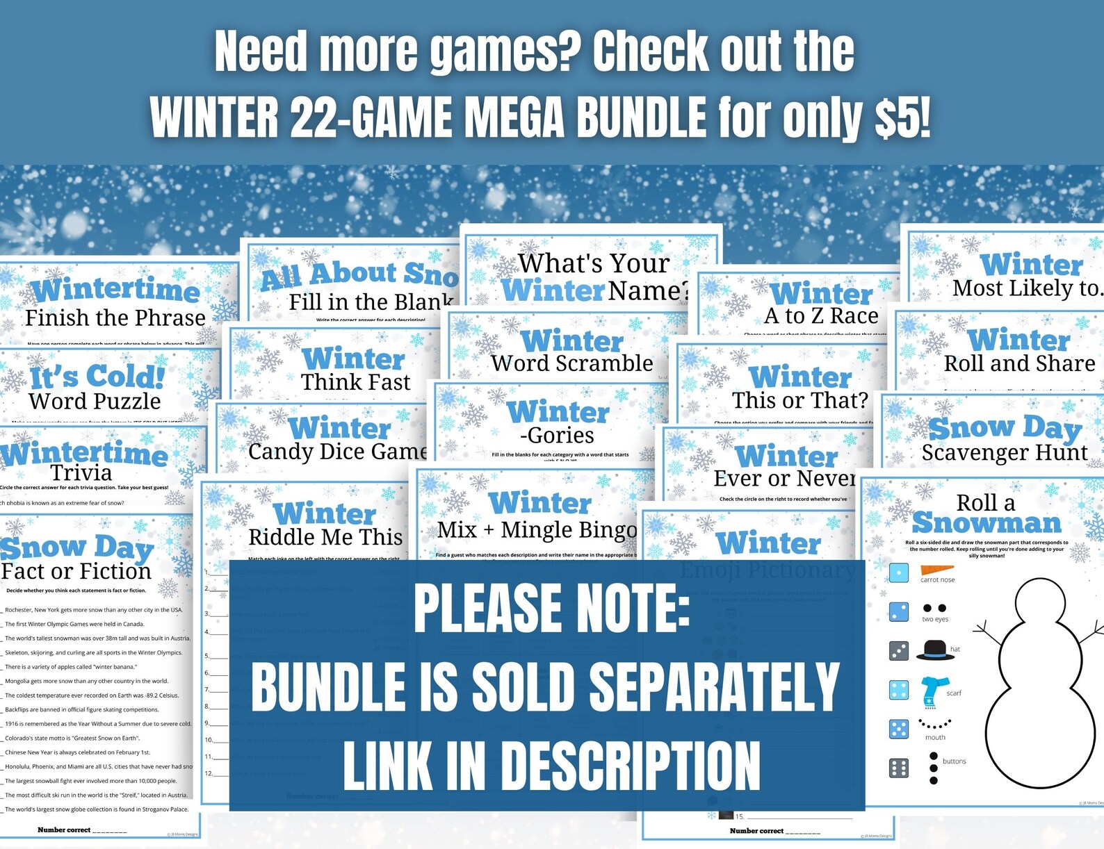 Winter This or That Game: Fun Party Activity (digital Download) - Etsy