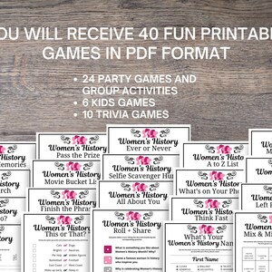Women's History Month Games MEGA Bundle: 40 Printable Games and ...