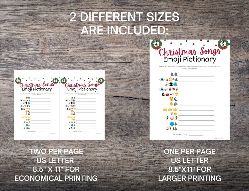Christmas Music Emoji Pictionary Game Christmas Emoji - Etsy