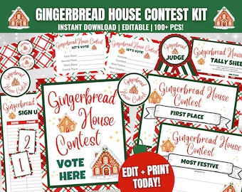 Gingerbread House Voting Ballot Printable Instant Digital Download ...