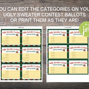 Ugly Sweater Contest Kit, Ugly Sweater Awards, Ugly Sweater Contest ...