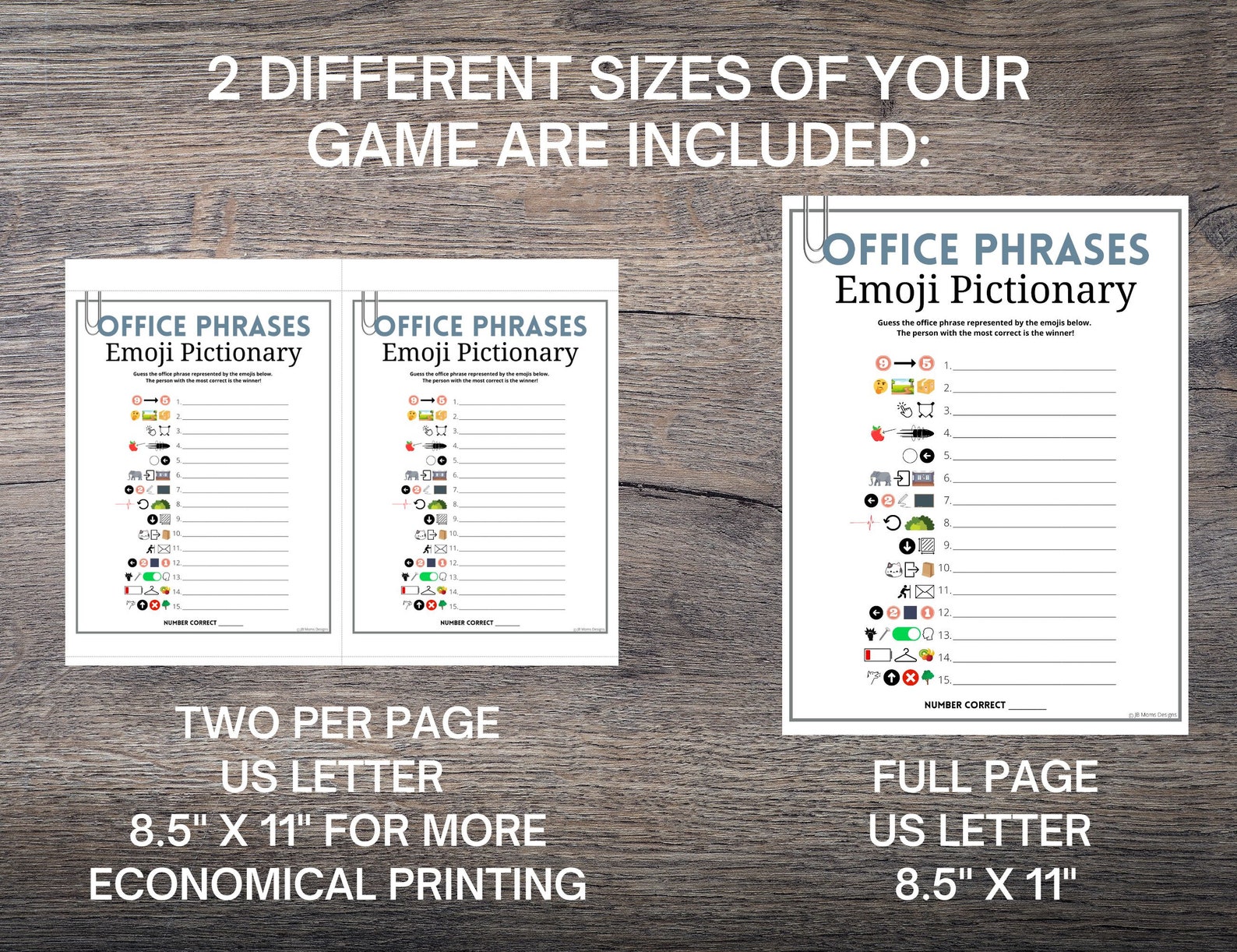 Office Emoji Pictionary Game Fun Emoji Game for Work Party - Etsy