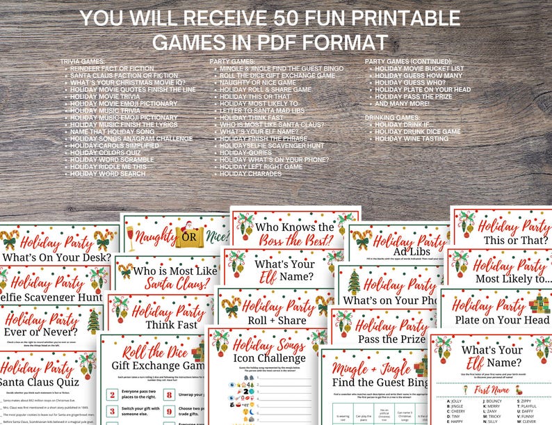 Holiday Office Party Games MEGA Bundle: 50 Games, Activities and ...