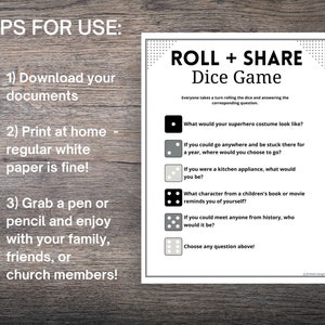 Roll and Share Icebreaker Game, Fun Icebreaker Activity, Table Talk ...